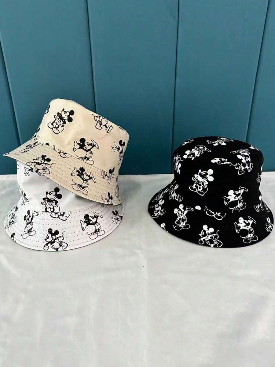 Disney New High Quality Reversible Cartoon Mickey Mouse Bucket Hat, Fa ...